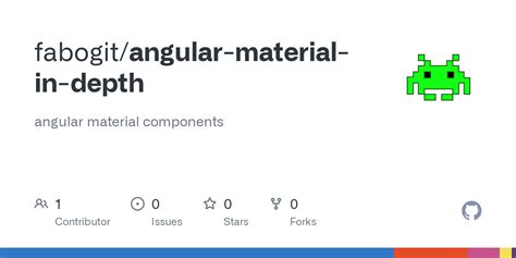GitHub Fabogit Angular Material In Depth Angular Material Components