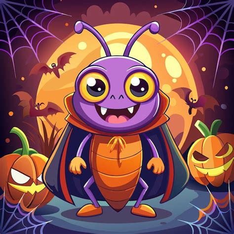 Cockroach In Halloween Day Premium Ai Generated Vector