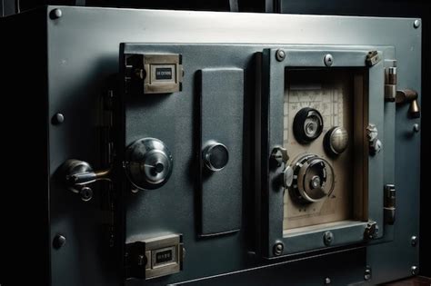 premium ai image safe deposit box with combination lock and key