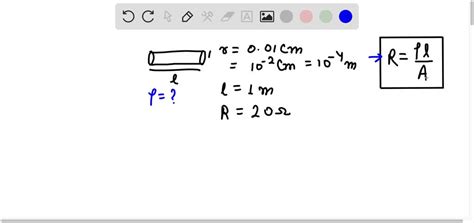 Solved Calculate The Resistivity Of The Material Of A Wire Of Length 2