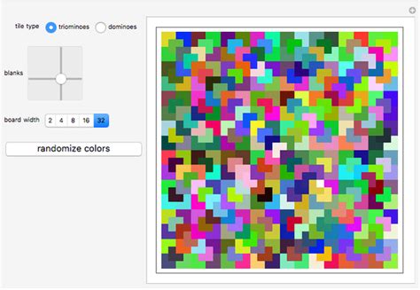 Domino And Triomino Tilings Of A Chessboard Wolfram Demonstrations