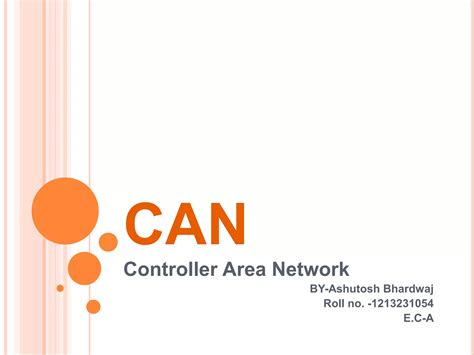 Controller Area Networkcan Pptx