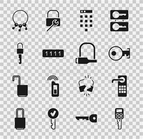 Set Car Key With Remote Digital Door Lock Key Password Protection Locked Bunch Of Keys And