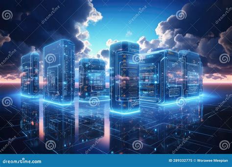 Data Center And Server Room Technology Background Stock Image Image Of Firewall