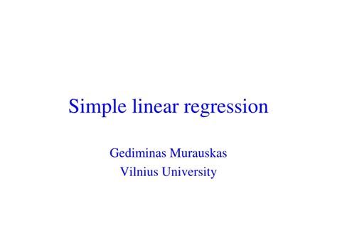 Ppt Simple Linear Regression Powerpoint Presentation Free Download