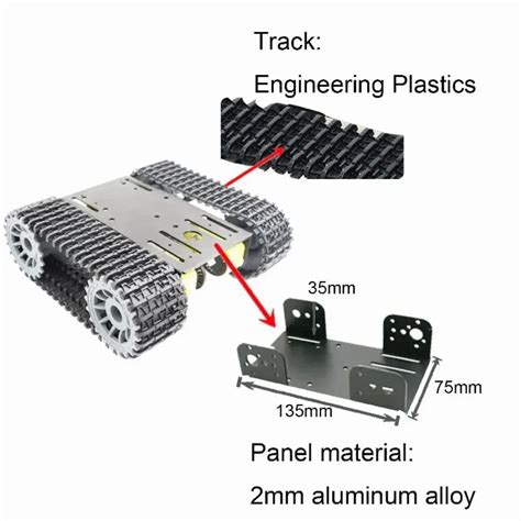 4wd tracked robot tank intelligent car chassis obstacle avoidance