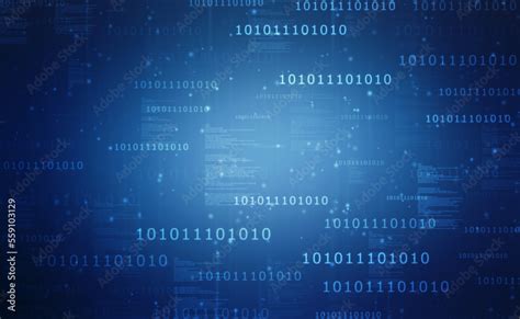 Binary Code Background Digital Abstract Technology Background Flowing