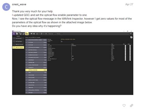 No Optical Flow Data From PX4Flow With Pixhawk 4 PX4 Autopilot Discussion Forum For PX4
