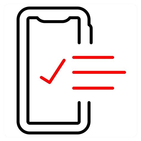 Content Approved Icon Concept In Red Line Color 65287867 Vector Art At Vecteezy