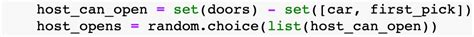 simulate the monty hall problem in python 🐐🚘🐐