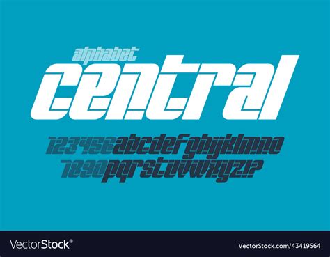 Dynamic Alphabet Design Typeface Letters Vector Image
