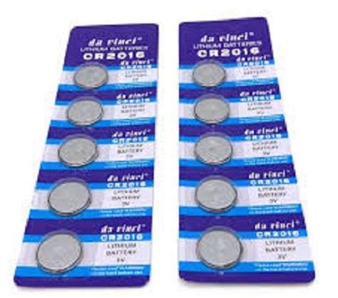 Da Vinci Lithium CR2016 Blister 5 Piece 2 Pack Bundle | LEROY MERLIN ...