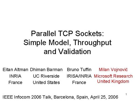 Parallel Tcp Sockets Simple Model Throughput And Validation