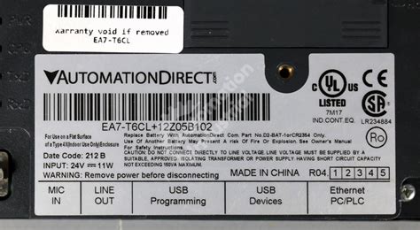Ea7 T6cl By Automation Direct C More 6 In Touch Screen Hmi Ea7 Series Automation Industrial