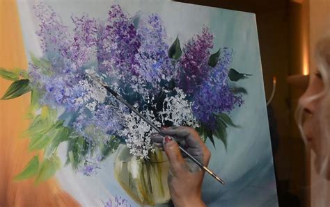 Как нарисовать сирень акрилом поэтапно для начинающих