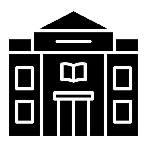Premium Vector Library Building Vector Illustration Style