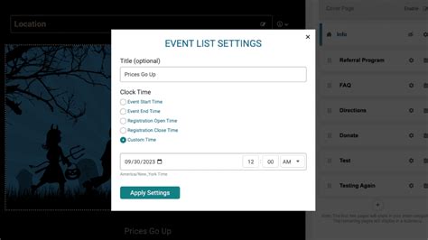 Countdown Clock Component For Website Builder TicketSignup