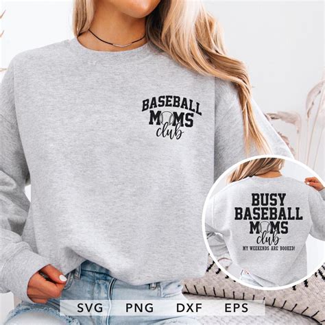 Busy Baseball Moms Club Svg Png Baseball Mama Cricut Cut File