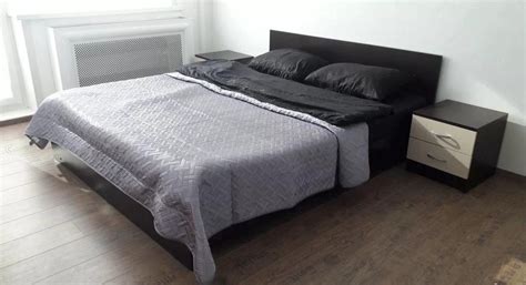 Двуспальная кровать Ронда КР 160 венге с матрасом Divano Classic 160 Зависимые пружины