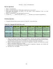 Normalisation Tutorial Pdf Tutorial Topic Normalization Review Questions What Is