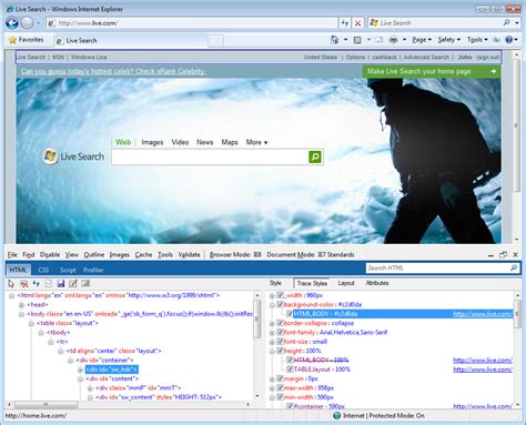 Developer Tools In Internet Explorer 8 Beta 2
