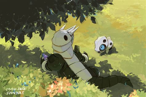 Aggron And Aron Pokemon Drawn By Mokuzou Moku Ssbu Danbooru