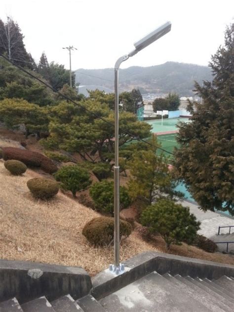 전남 보성 벌교 고등학교 태양광 가로등 설치 사례 설치사례 주에스오디