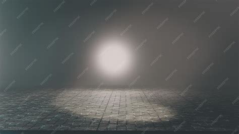 Premium Photo A Light Shining Through A Dark Room With A Light