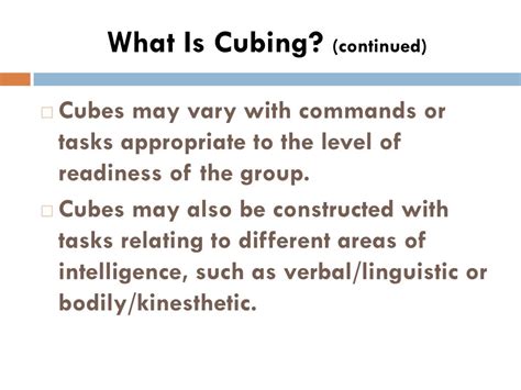 Ppt Differentiated Strategy 101 Cubing A Lesson Powerpoint