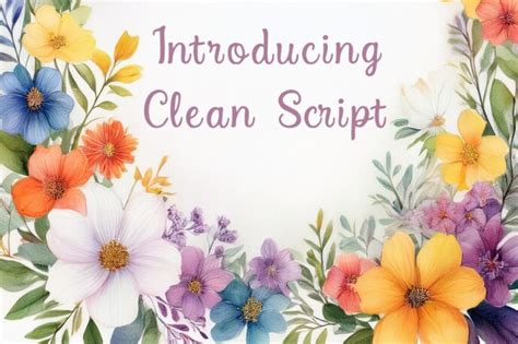 clean script font free font
