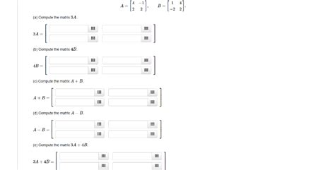 solved 2 2 a compute the matrix 3a ЗА b compute the