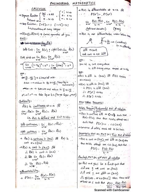 eng maths short notes pdf