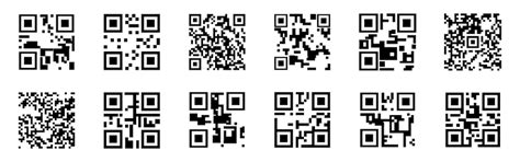 검은색 Qr 코드 아이콘 컬렉션 스캔 내 코드 템플릿 디지털 스캔 Qr 코드 Qr 코드 플 프리미엄 벡터