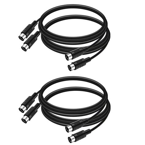 4 Pack 5 Pin Din Midi Cable 3 Feet Male To Male 5 Pin Midi Cable For