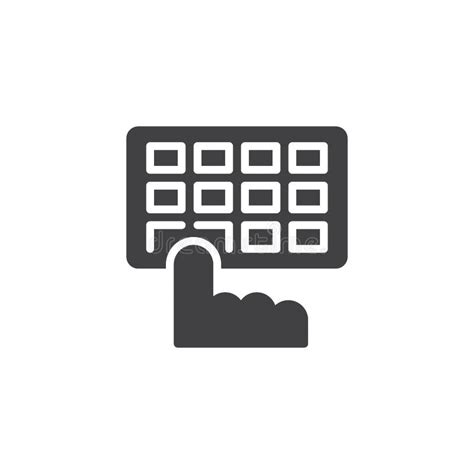 Hands Typing On Keyboard Vector Icon Stock Vector Illustration Of Type Glyph