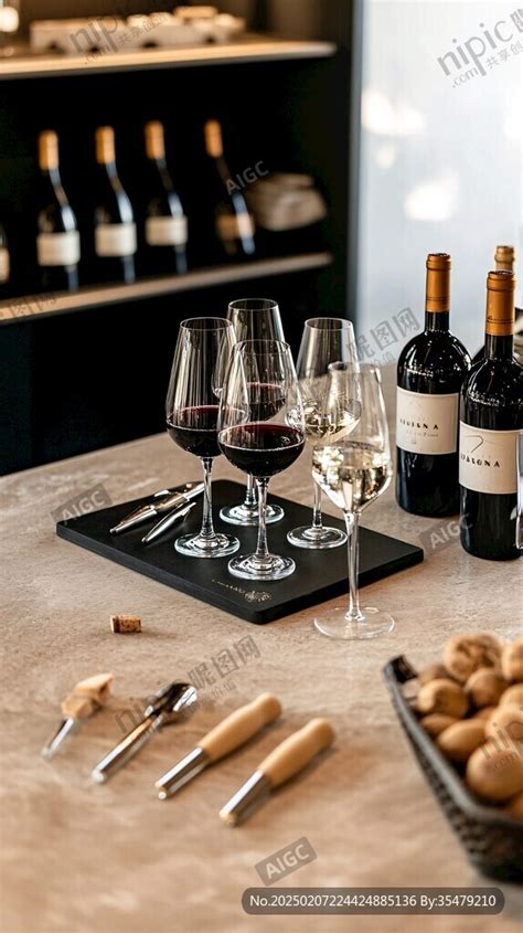 Ai创作图红酒饮料美食 西餐红酒 红酒场景图 红酒配图 红酒杯高脚杯竹垫组合 西餐葡萄酒 酒瓶西餐 波尔多红酒杯 轻奢酒托 酒杯组合场景 红酒品鉴间 葡萄酒棚拍 红酒品尝区 红酒品酒室 葡萄酒