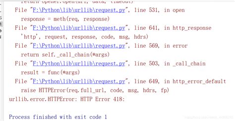 Python Crawler Urllib Error HTTPError Error 418 ProgrammerAH
