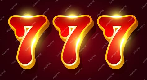 Premium Vector Jackpot Red Sevens In A Golden Frame Slot Machine With