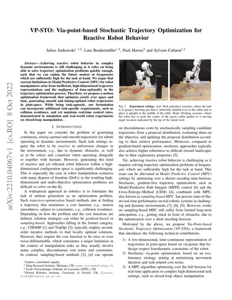 Pdf Vp Sto Via Point Based Stochastic Trajectory Optimization For