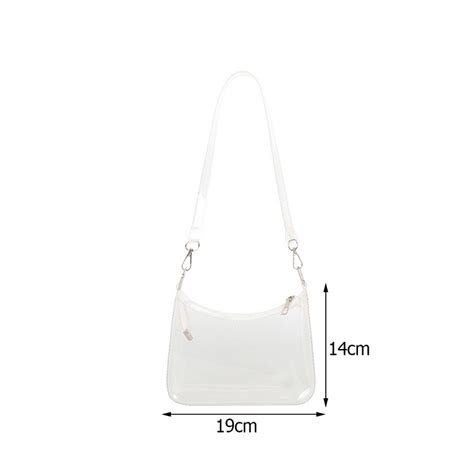 Badu Bg Модна ретро дамска желе плътна прозрачна чанта за подмишниците Ежедневни дамски чанти за