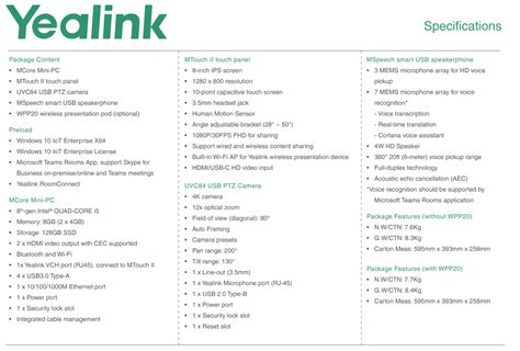 Last Stock Yealink Mvc640 Teams Video Conference Kit Medium Large Rooms 1x Uvc84 1x Mcore