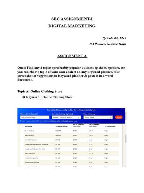 Sec Assignment Pdf Search Engine Optimization Tag Metadata