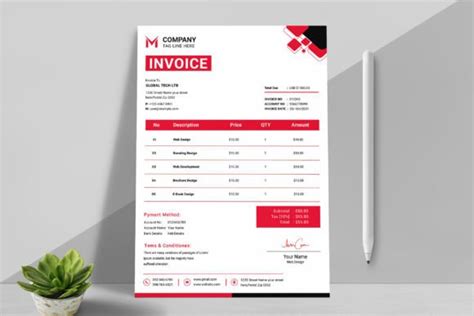 Invoice Template Cash Memo Design Graphic By MightyDesign Creative Fabrica