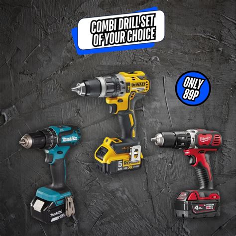 Combi Drill Set Of Your Choice Including Battery And Charger For Only