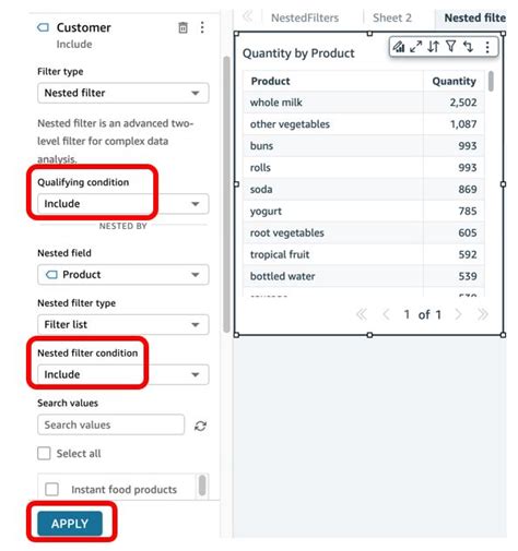 Build A Market Basket Analysis Dashboard Using Nested Filters In Amazon