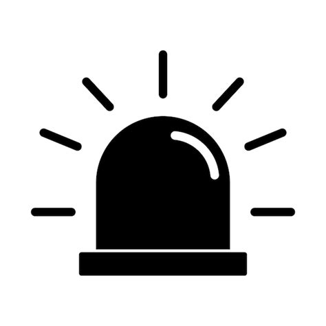 Premium Vector Siren Light Icon Vector