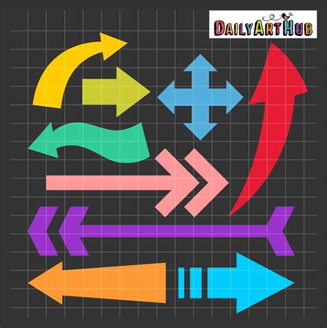 Arrow Shapes Clip Art Set Daily Art Hub Free Clip Art Everyday