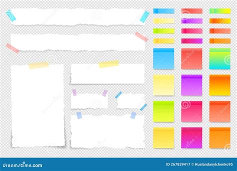 Note Pad Paper Sheets For Memo Different Notebook With Clip Stock Vector Illustration Of