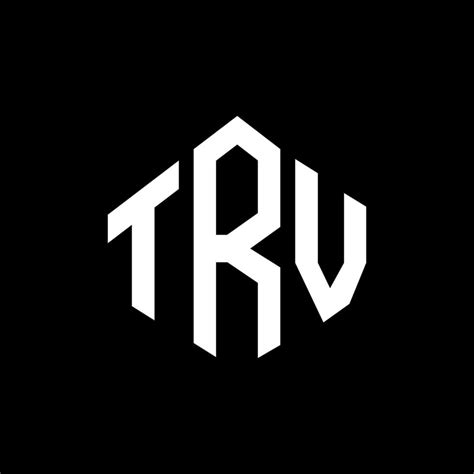 Trv Letter Logo Design With Polygon Shape Trv Polygon And Cube Shape