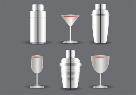 Cocktail Shaker Et Vecteur En Verre 97689 Art Vectoriel Chez Vecteezy